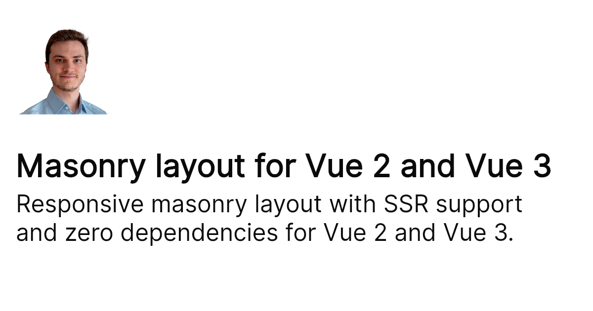 Masonry layout for Vue 2 and Vue 3 – Jan Müller